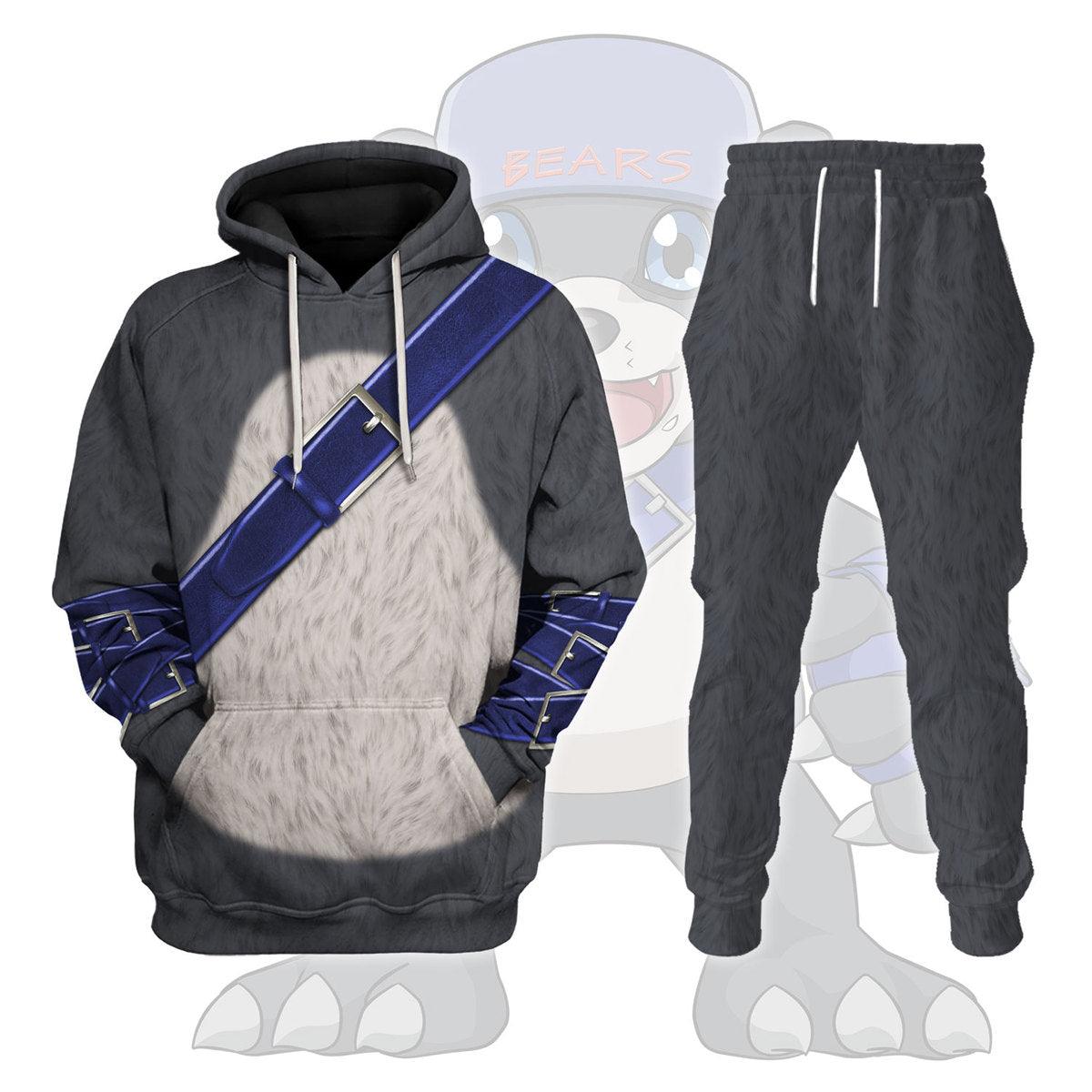 Child/Rookie Bearmon Mammal Digimon Hoodie T-shirt Sweatpants Cosplay ...