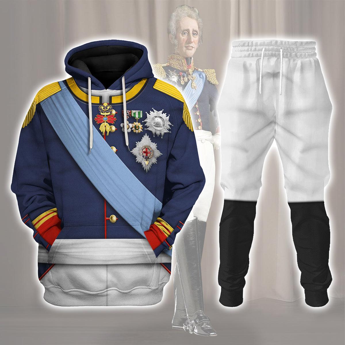 CustomsPig Charles X of France Uniform All Over Print Hoodie Sweatshir
