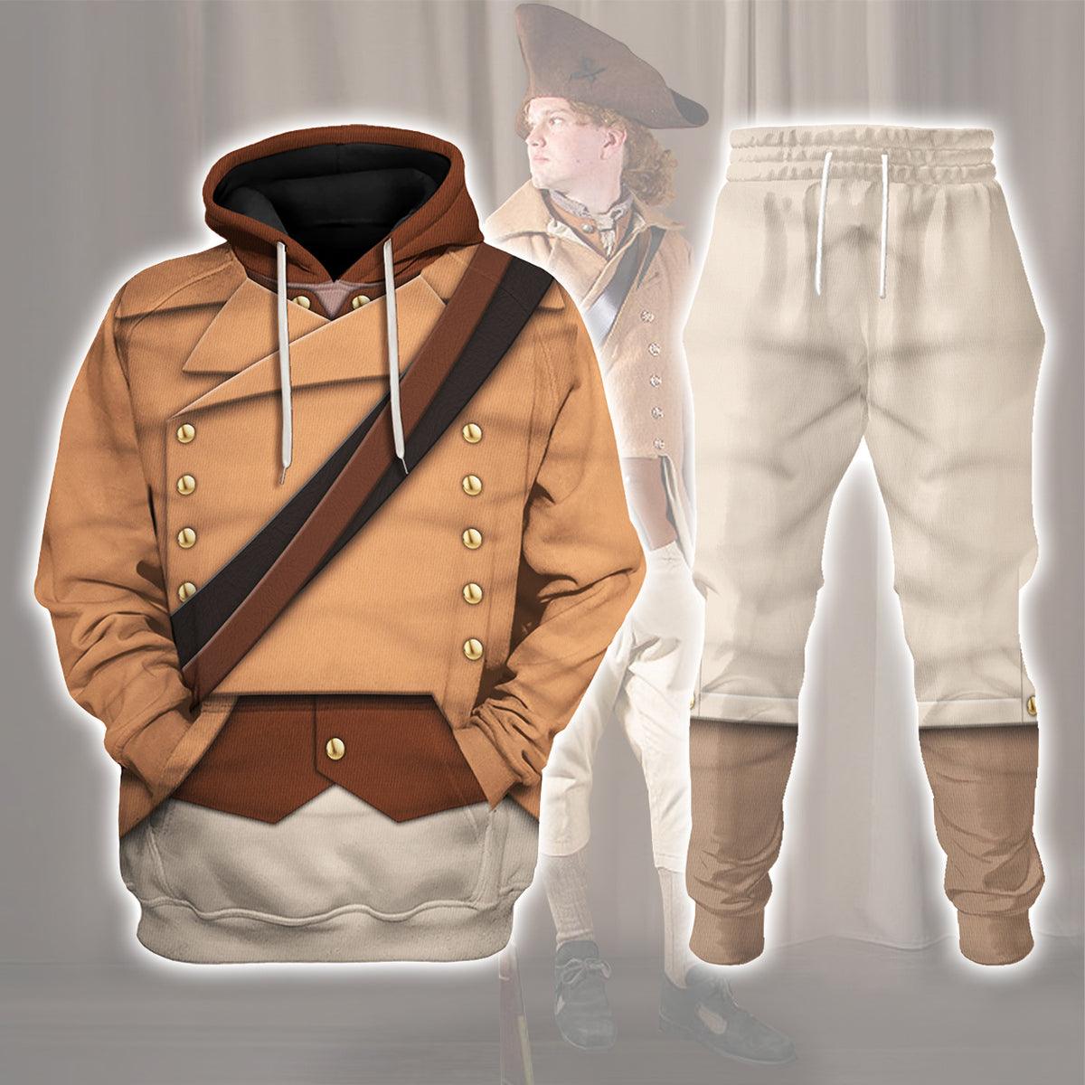 CustomsPig Colonial Militia-1776 Uniform All Over Print Hoodie Sweatsh