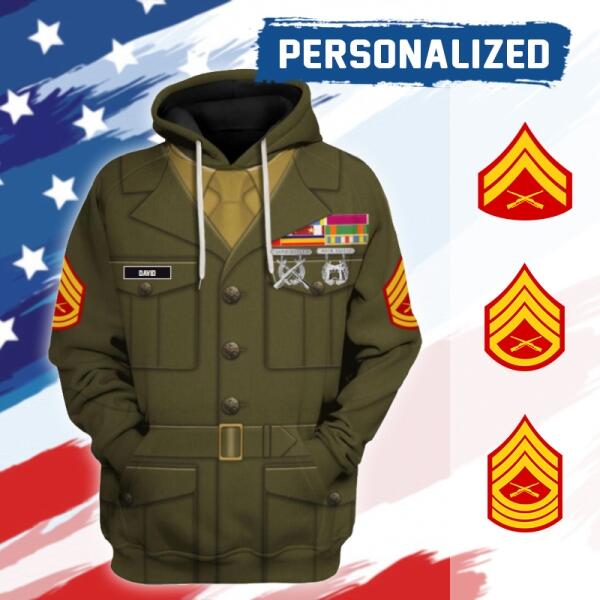 Gearhomies Unisex Tracksuit U.S Marine Corps Green Service Uniform 3D ...