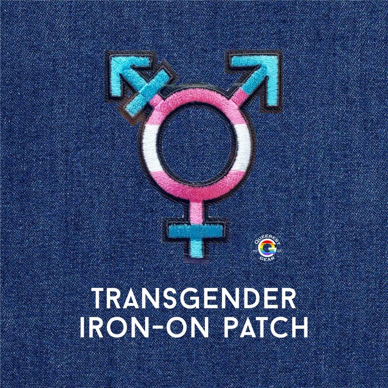 Trans Patch Trans Symbol Iron Patch LGBTQA + Trans Man Trans Woman Tra ...